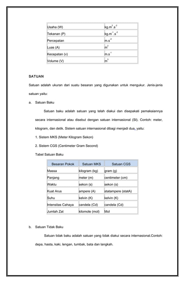 RPP Fisika Besaran dan Satuan | DOC