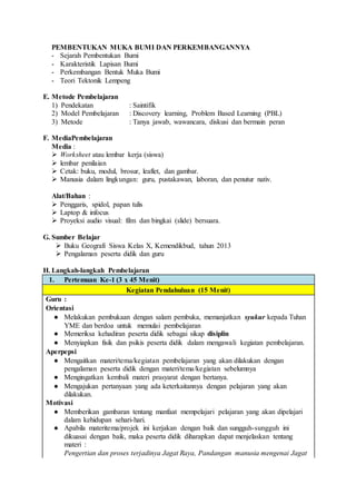Rpp 4 bumi sebagai ruang kehidupan | DOCX