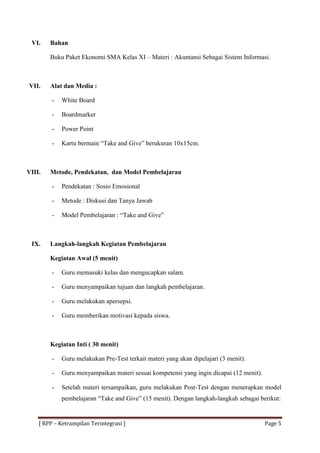 Rpp 4 ketrampilan terintegrasi | DOCX