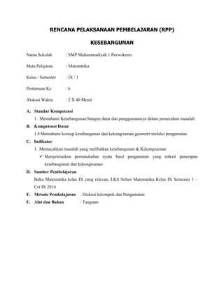 Rpp 6 kesebangunan | DOCX