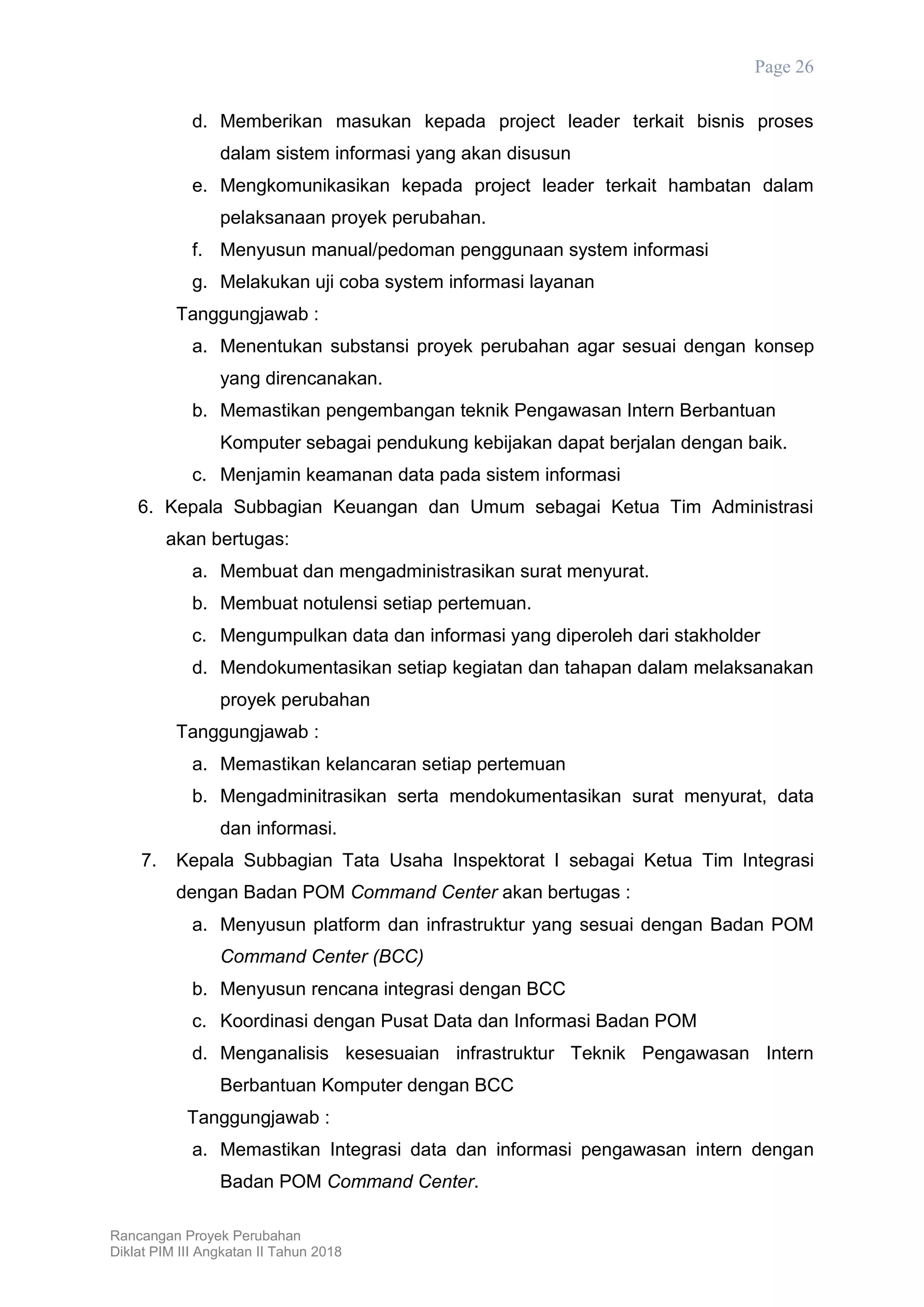 Rancangan Proyek Perubahan Diklat PIM III | PDF