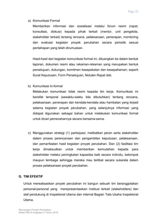 Rancangan Proyek Perubahan Diklat PIM III | PDF