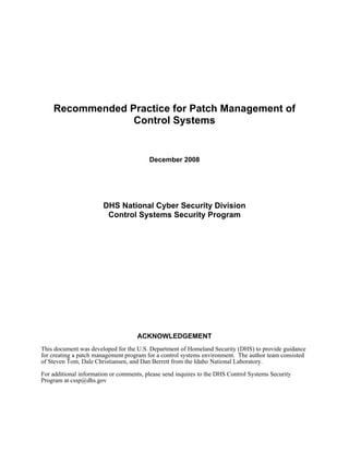 Patch Management | PDF