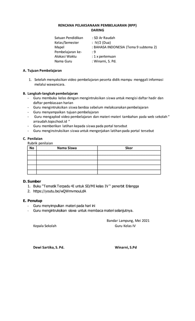 Rpp b.indo pb9 | DOCX