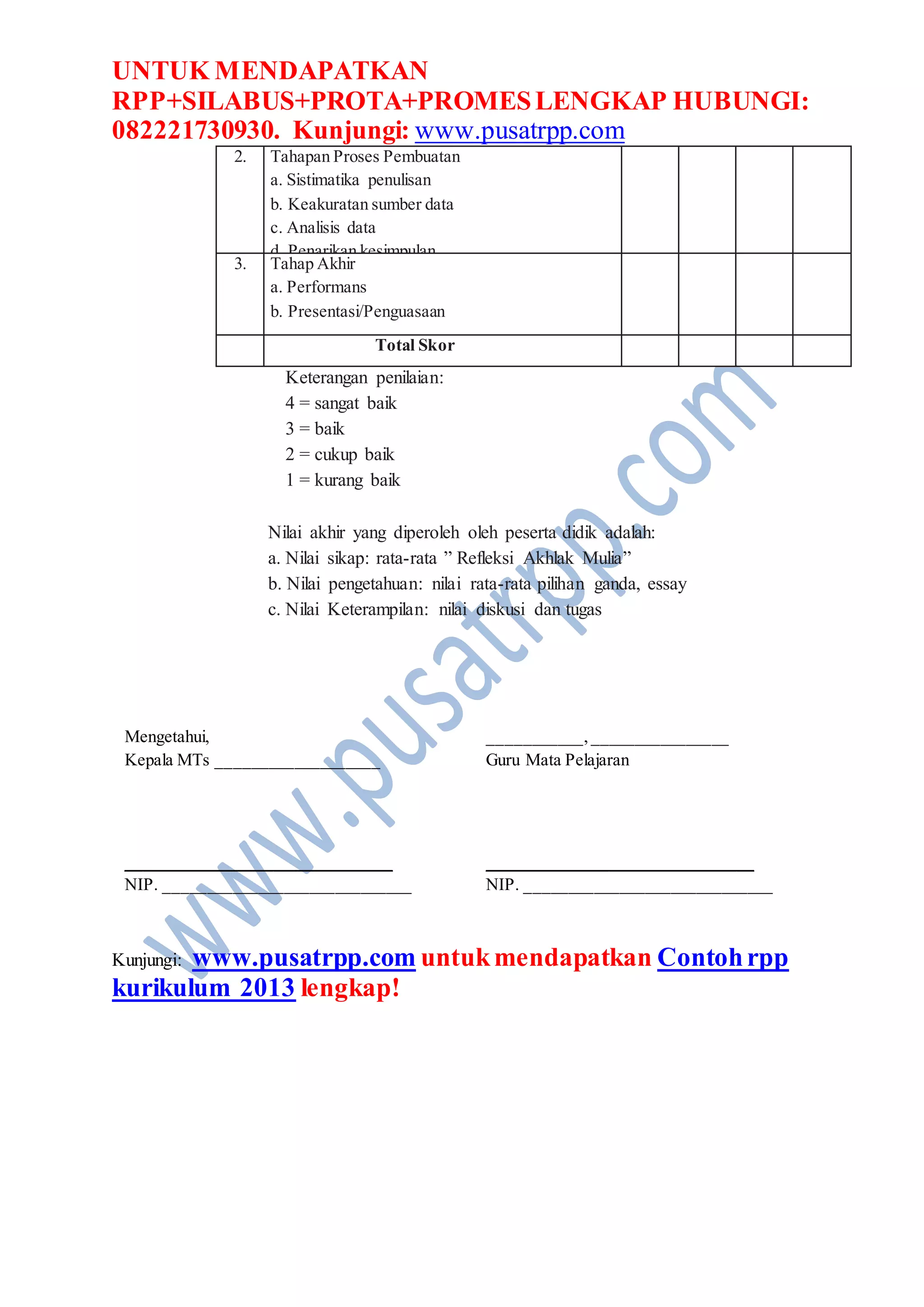 Rpp Bahasa Arab Kelas 8 Kurikulum 2013 | DOCX