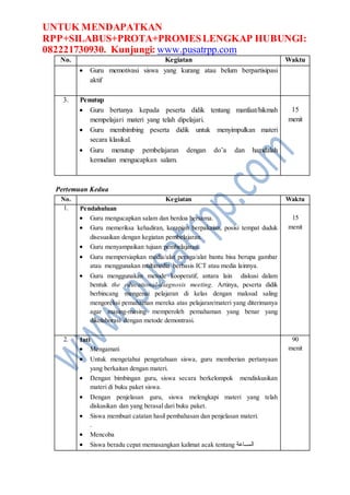 Rpp Bahasa Arab Kelas 8 Kurikulum 2013 | DOCX
