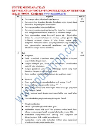 Rpp Bahasa Arab Kelas 8 Kurikulum 2013 | DOCX