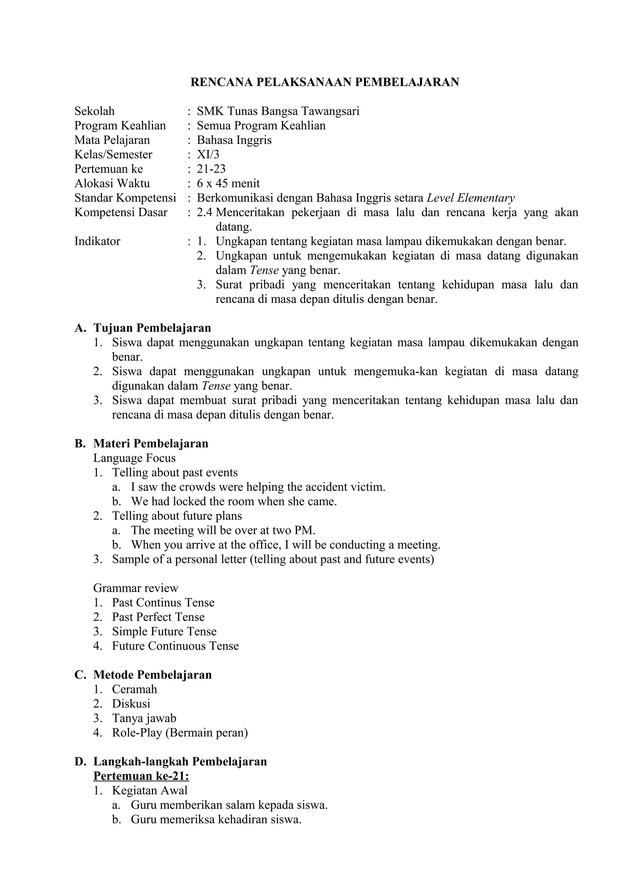 Rpp bahasa inggris smk_xi_kd.04