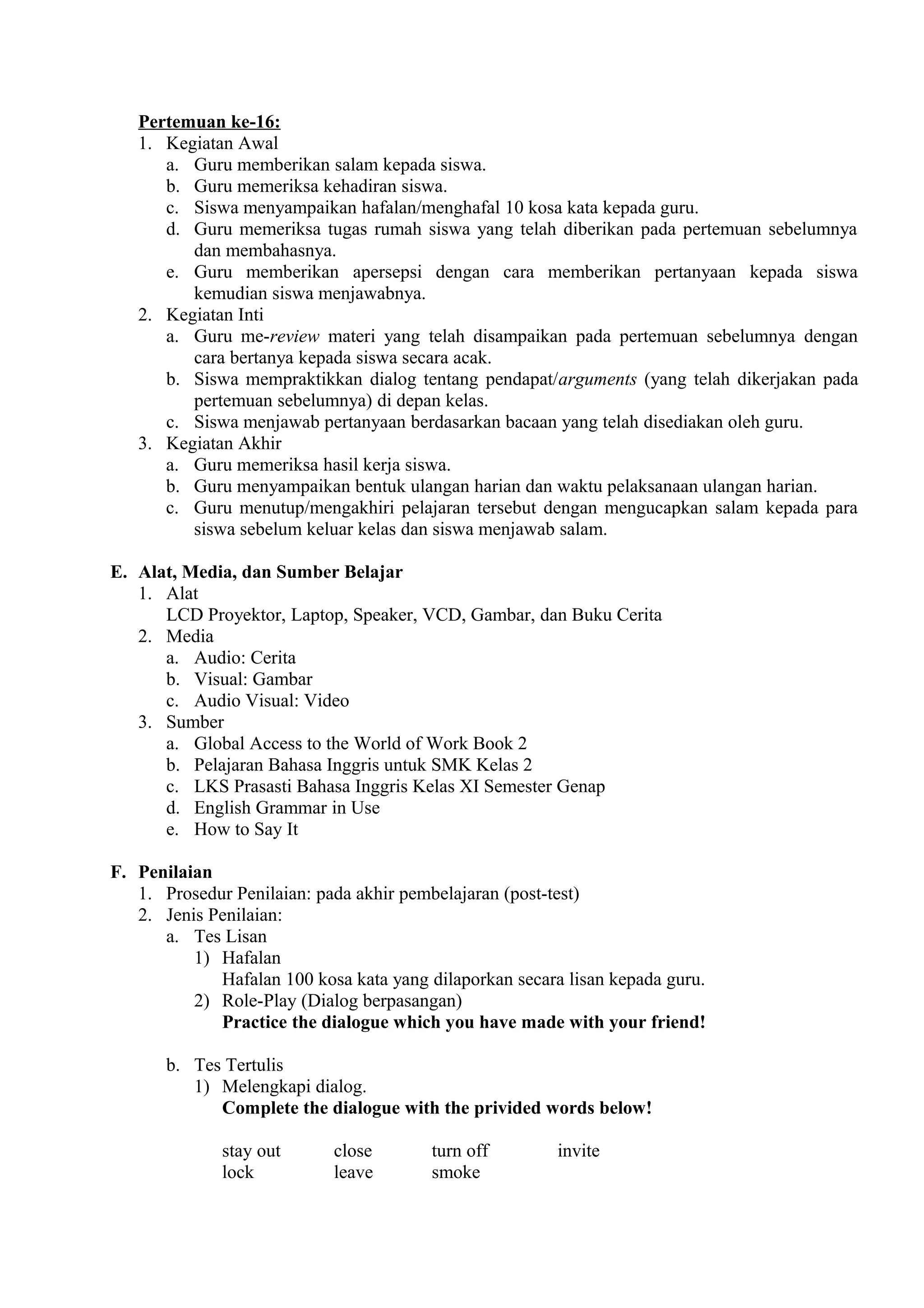 Rpp bahasa inggris smk_xi_kd.05