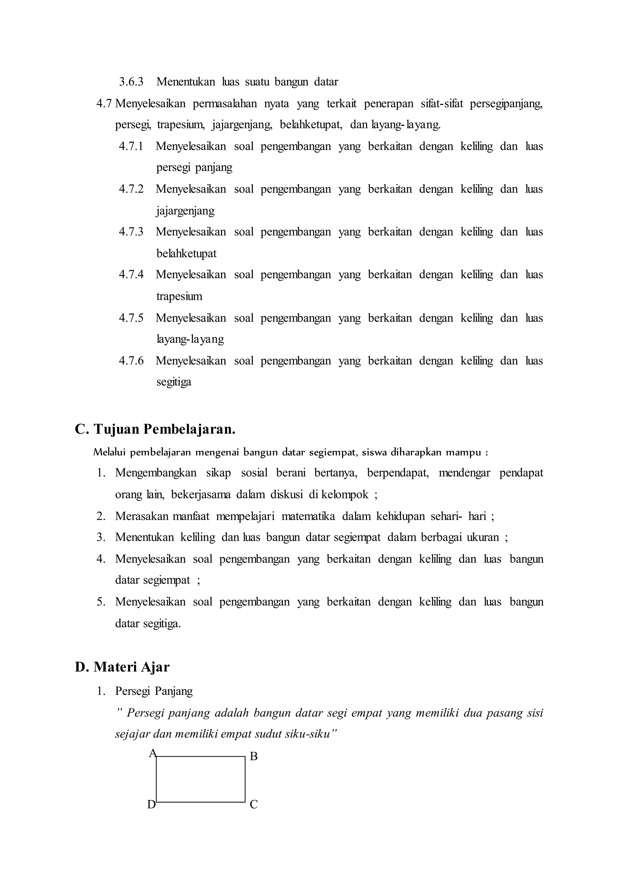 contoh RPP Matematika SMP | DOCX