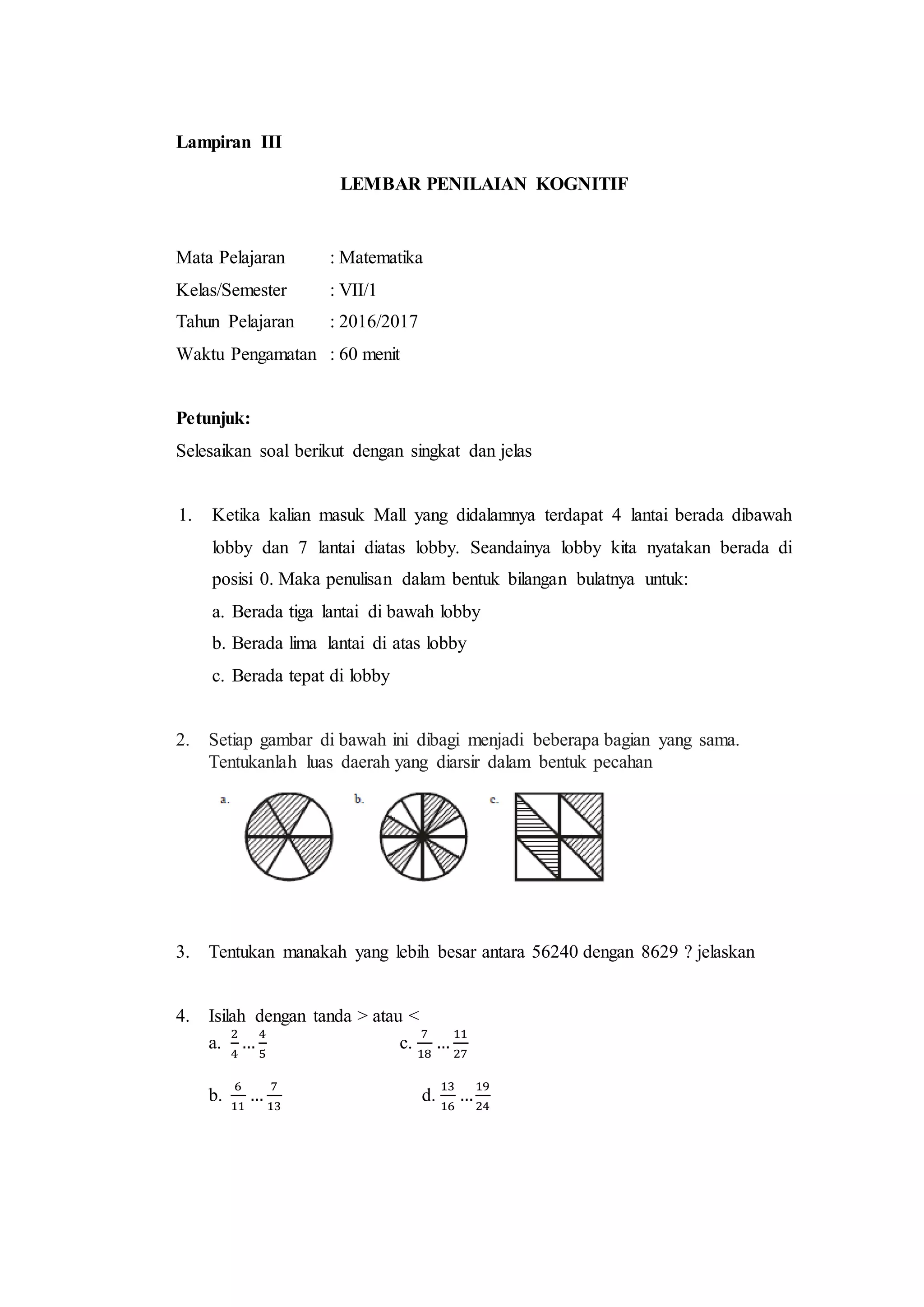 Rpp bilangan bulat dan pecahan | DOCX