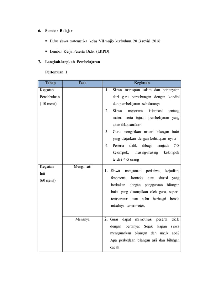 Rpp bilangan bulat dan pecahan | DOCX