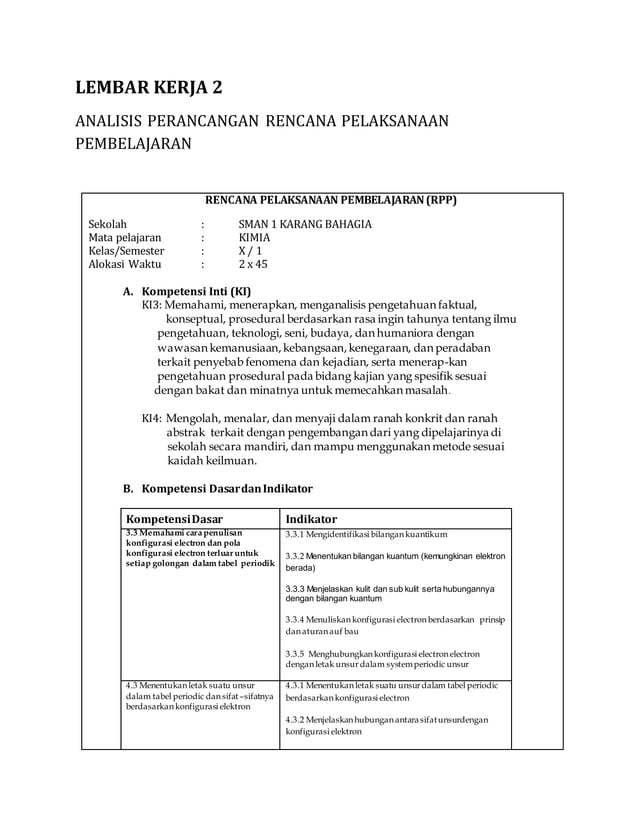 Rpp bilangan kuantum 2 | DOCX