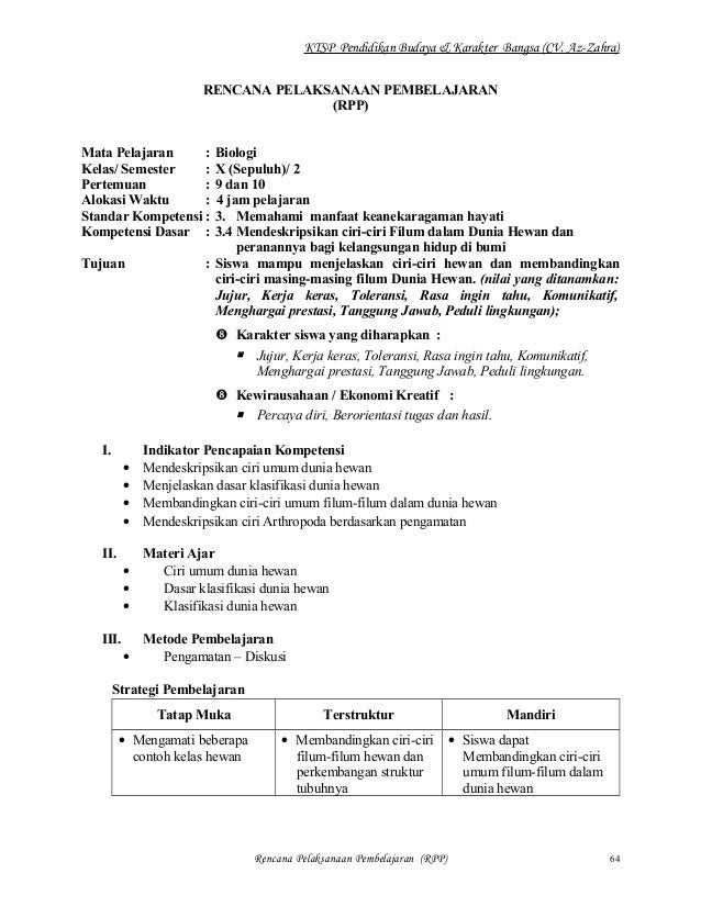 Rpp biologi sma lengkap prota promes - faslogs
