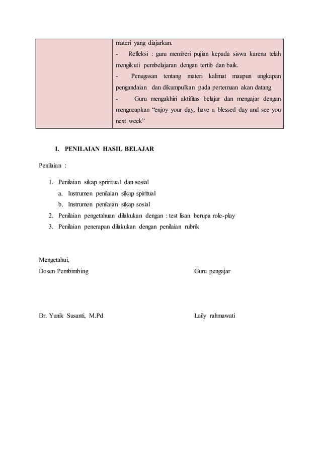 Rpp conditional sentence | DOCX