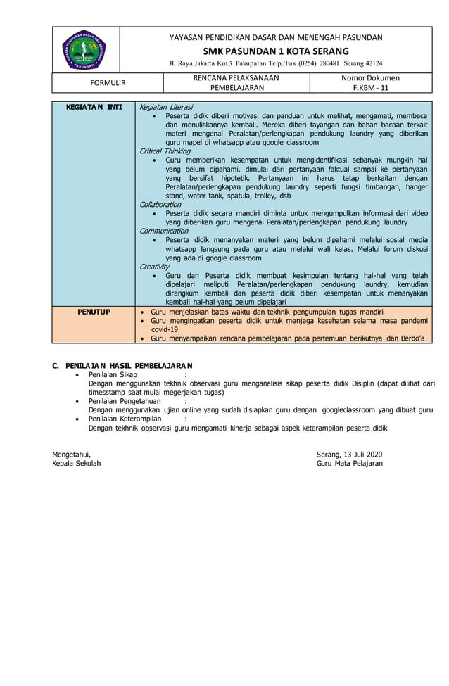 rpp daring laundry.doc