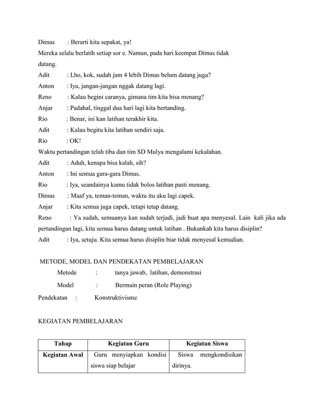 RPP dengan model Role Playing (bermain peran).docx