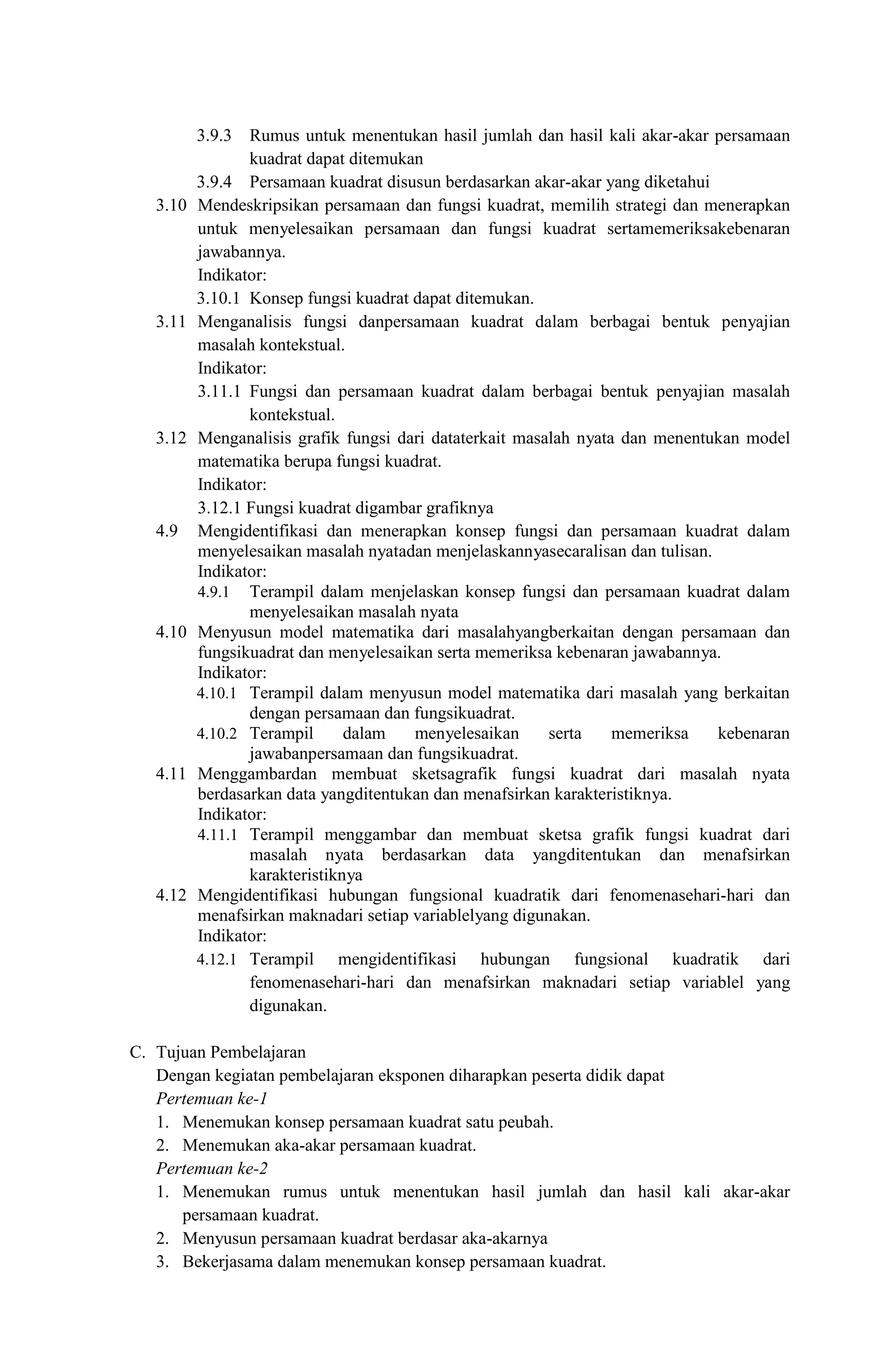 Rpp discovery learning matematika | DOCX