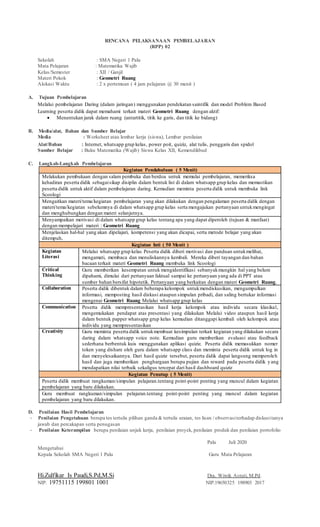 Rpp essensial mat wajib kelas 12 | DOCX