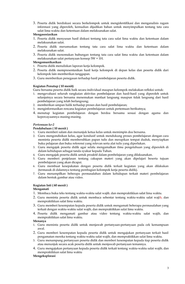 Rpp fikih 7 bab 2 pertemuan 1,2 | PDF | Free Download