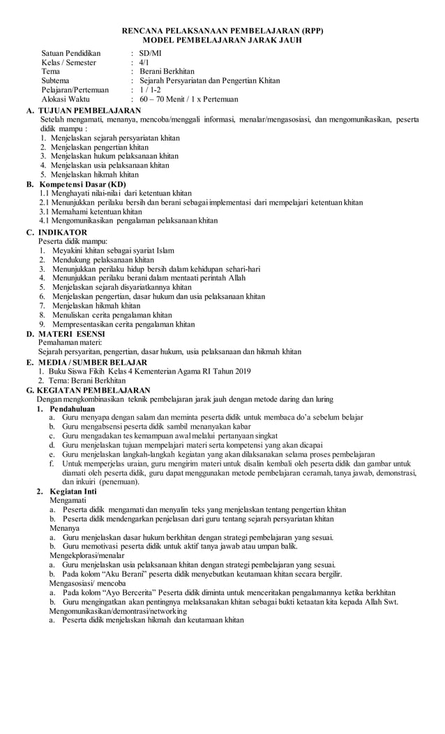 RPP Fikih Kelas 4.docx