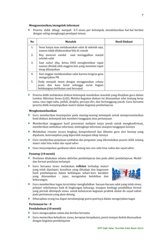 RPP Fiqih Kelas 7 MTs K-13 contoh | PDF