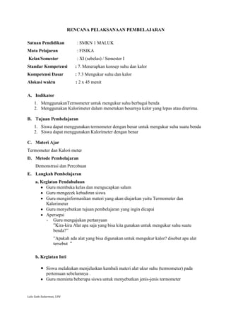 Rpp fisika smk XI | PDF