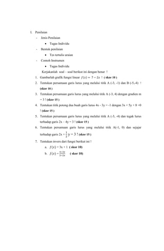 Rpp fungsi linear | PDF