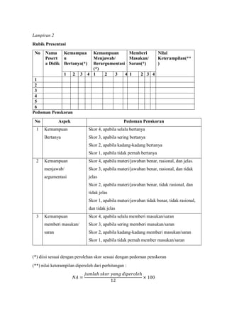 RPP Fungsi Logaritma Model Discovery Learning | PDF