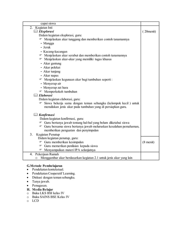 Rpp AKAR Kelas 4 SD oleh : gino | DOCX