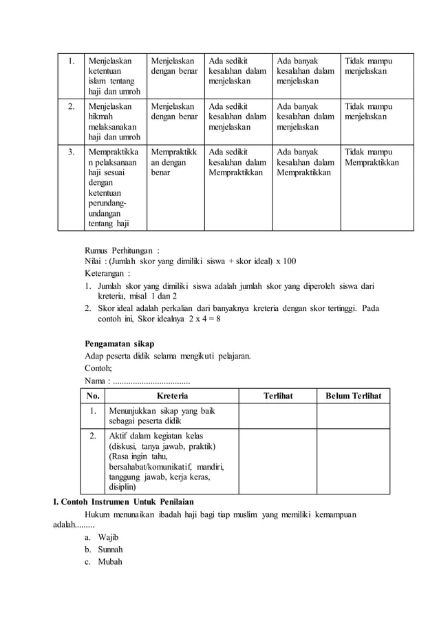 Rpp haji dan umrah | DOCX