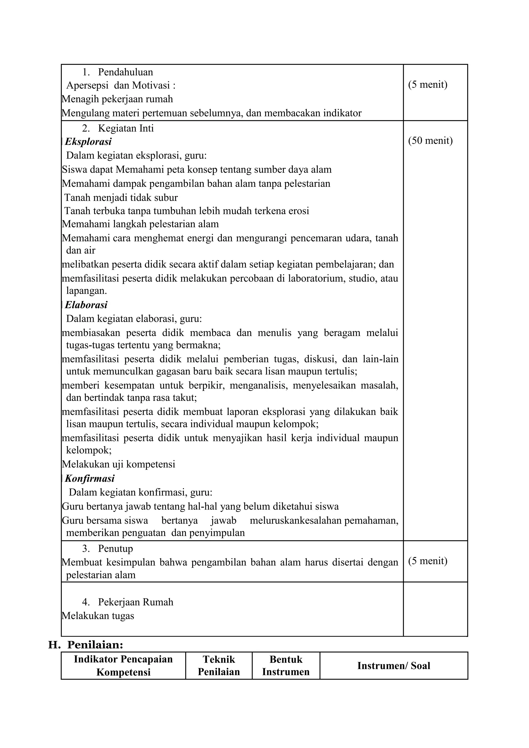 Rpp ipa kelas 4 smstr 2 | DOCX
