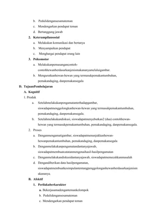 Rpp ipa kelas iv semester i | DOCX