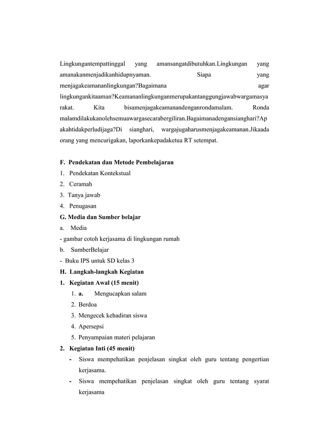 Rpp ips kelas 3 tematik | PDF