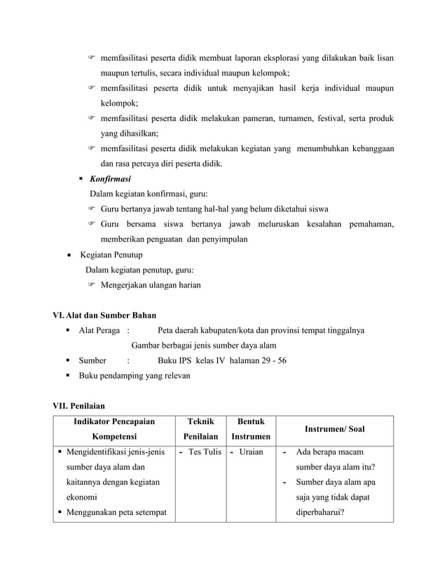 Rpp ips kelas 4 semester 1 | PDF
