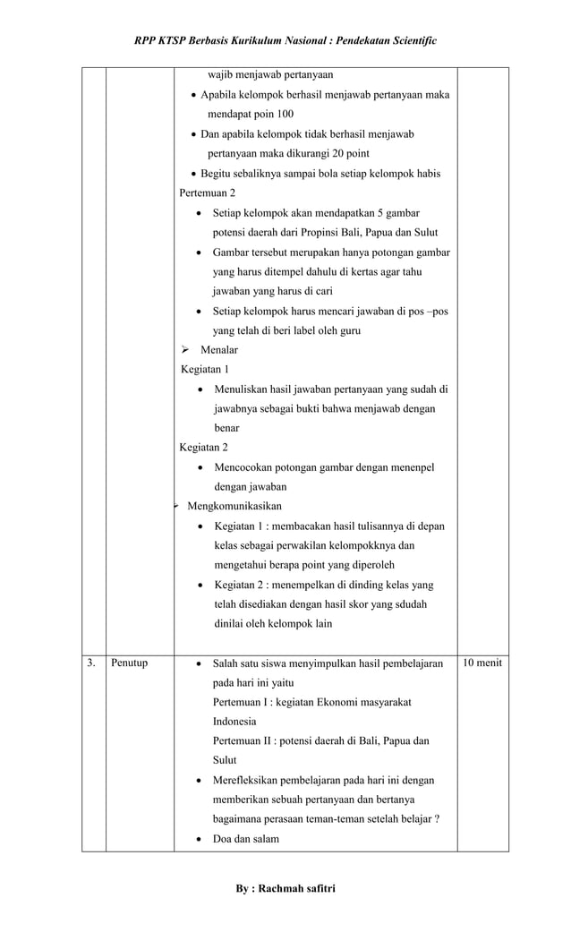 Rpp ips kelas 4 semester 2 potensi daerah dan kegiatan ekonomi berbasis ...