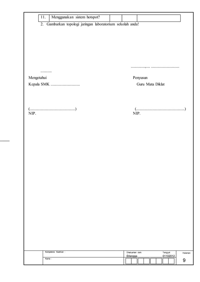 Rpp jaringan dasar | PDF