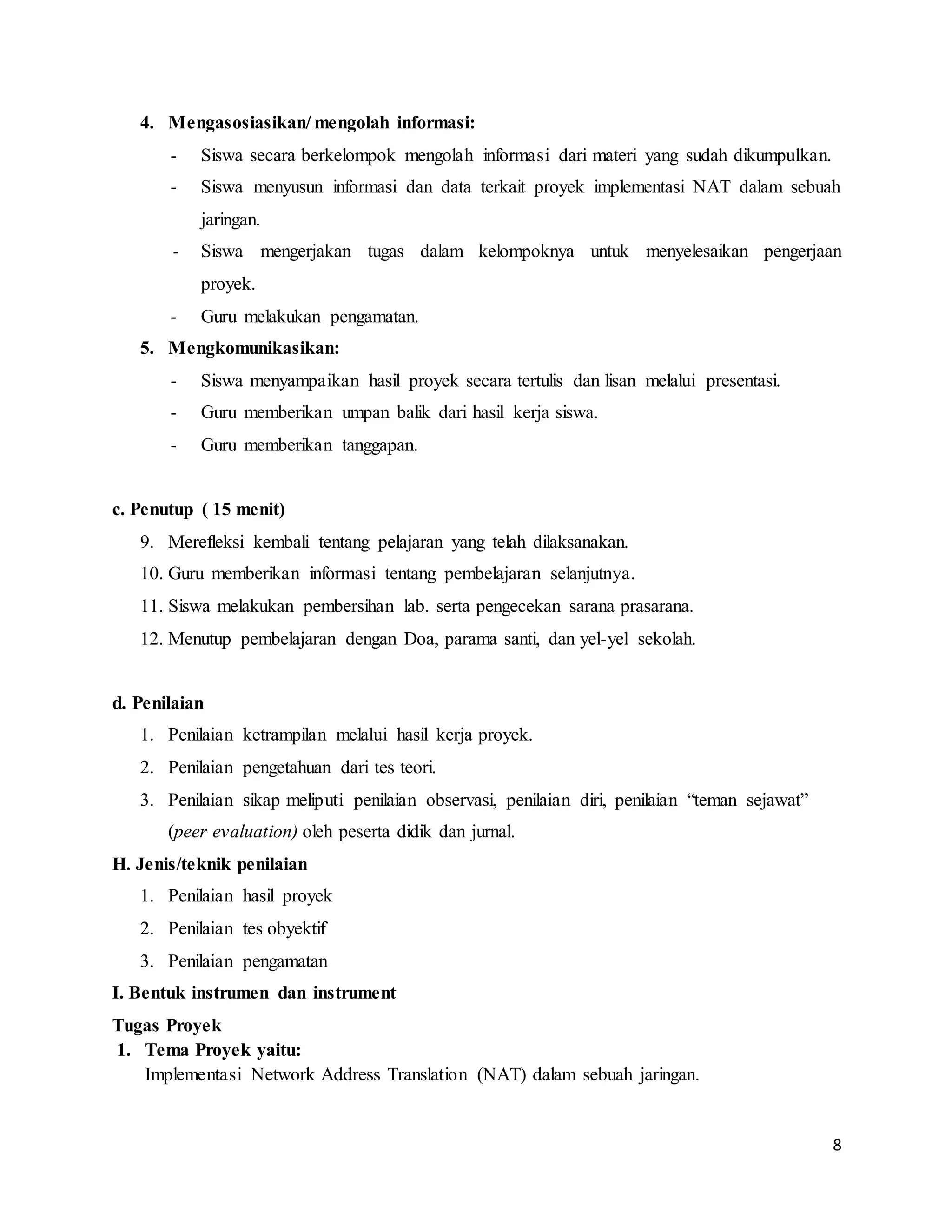 Rpp jaringan dasar 1 3 | DOCX