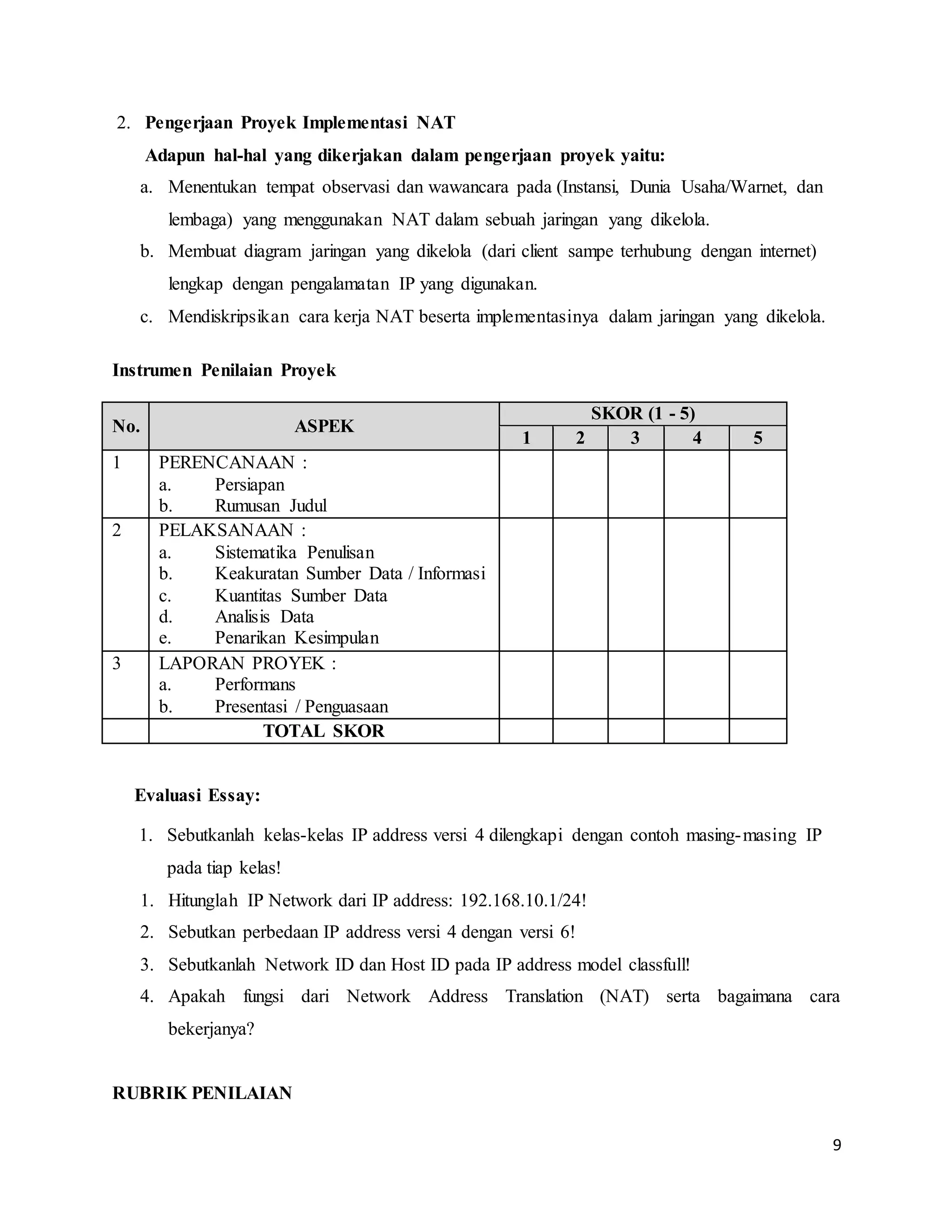 Rpp jaringan dasar 1 3 | DOCX