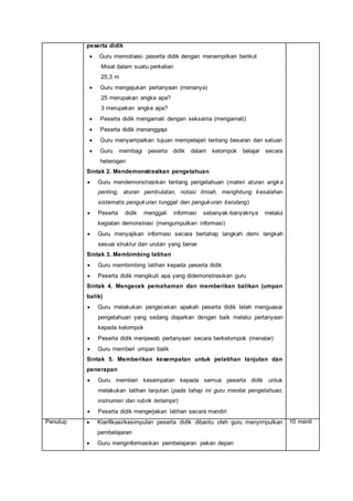 Rpp kd 3.1 dan 4.1 fisika tik besaran dan satuan | DOCX