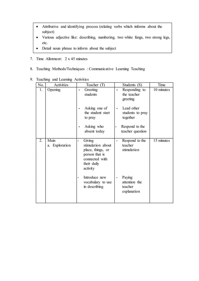 Lesson Plan Senior High School 1 PDF Lesson Plan Senior High School 1 PDF