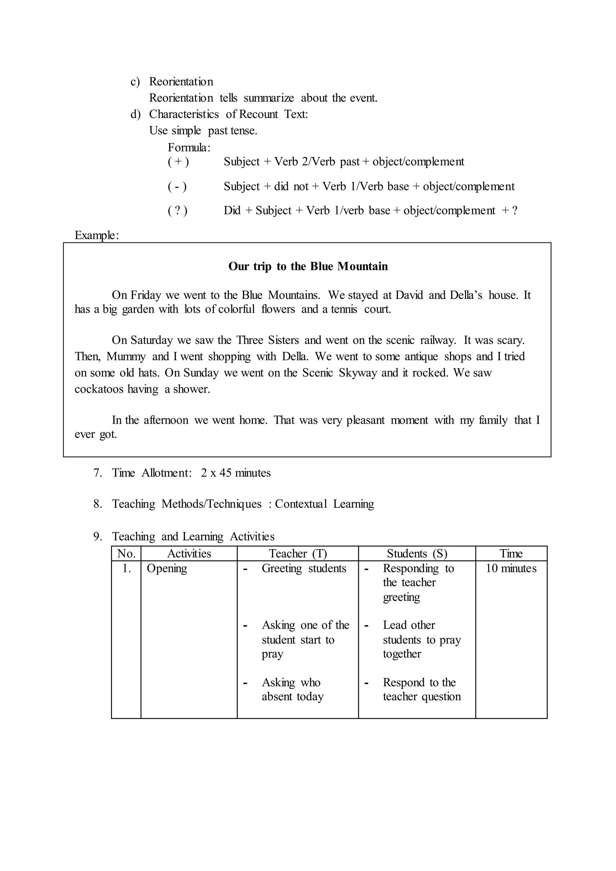 Lesson Plan Senior High School 2 | DOCX