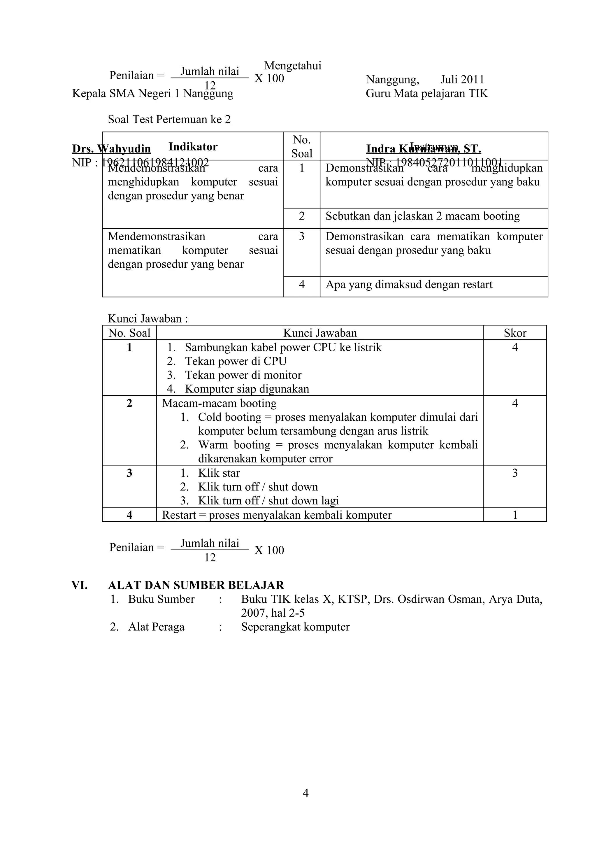 Rpp kelas 1 sem 1 1011 | PDF