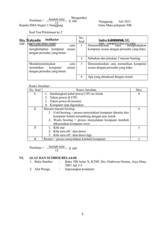 Rpp kelas 1 sem 1 1011 | PDF