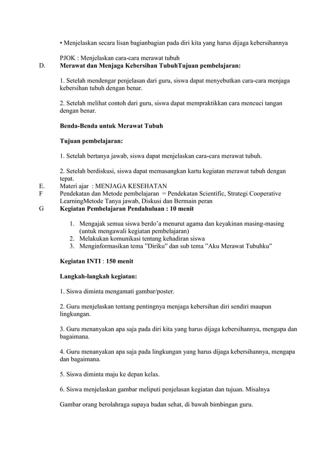 Rpp kelas 1 tema 1 sub tema 3 pembelajaran | DOCX