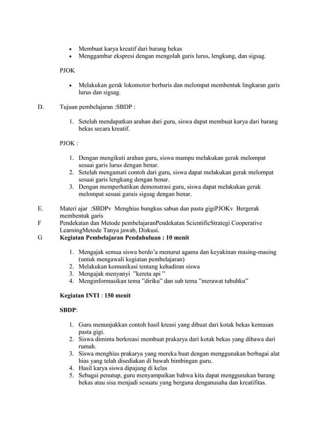 Rpp kelas 1 tema 1 sub tema 3 pembelajaran | DOCX