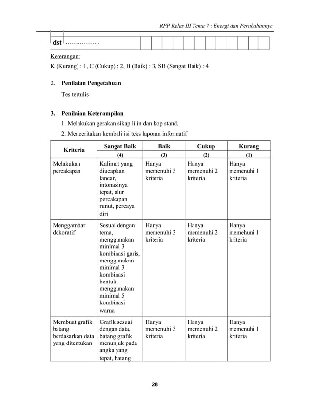 Rpp kelas 3 tema 7 energi dan perubahanya | DOC