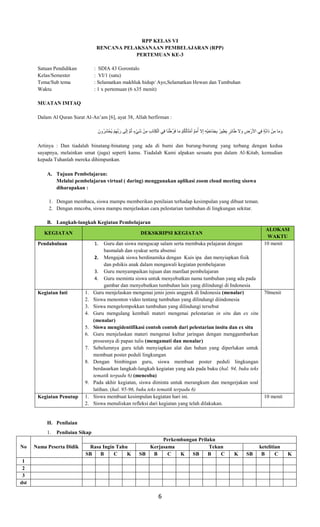RPP KELAS 6 SD TEMA 1 SUB TEMA 3 | PDF