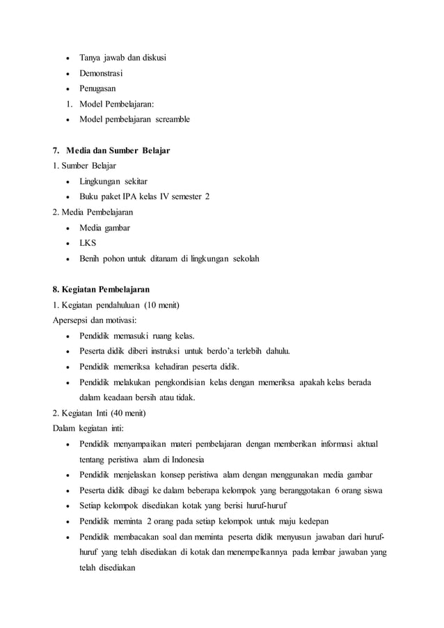 Rpp kelas v semester 2 | PDF