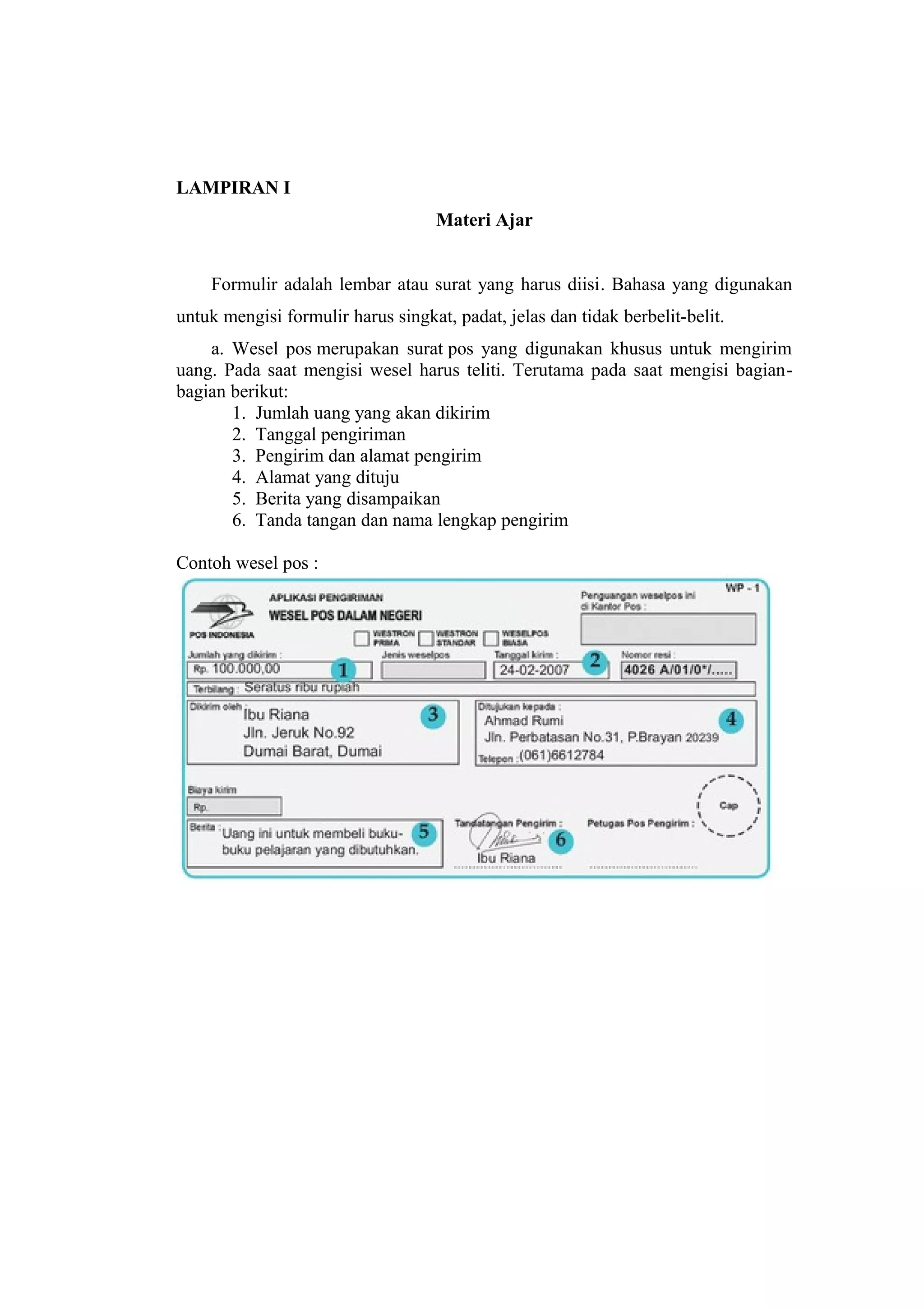 Rpp kelas 6 materi mengisi formulir | DOC